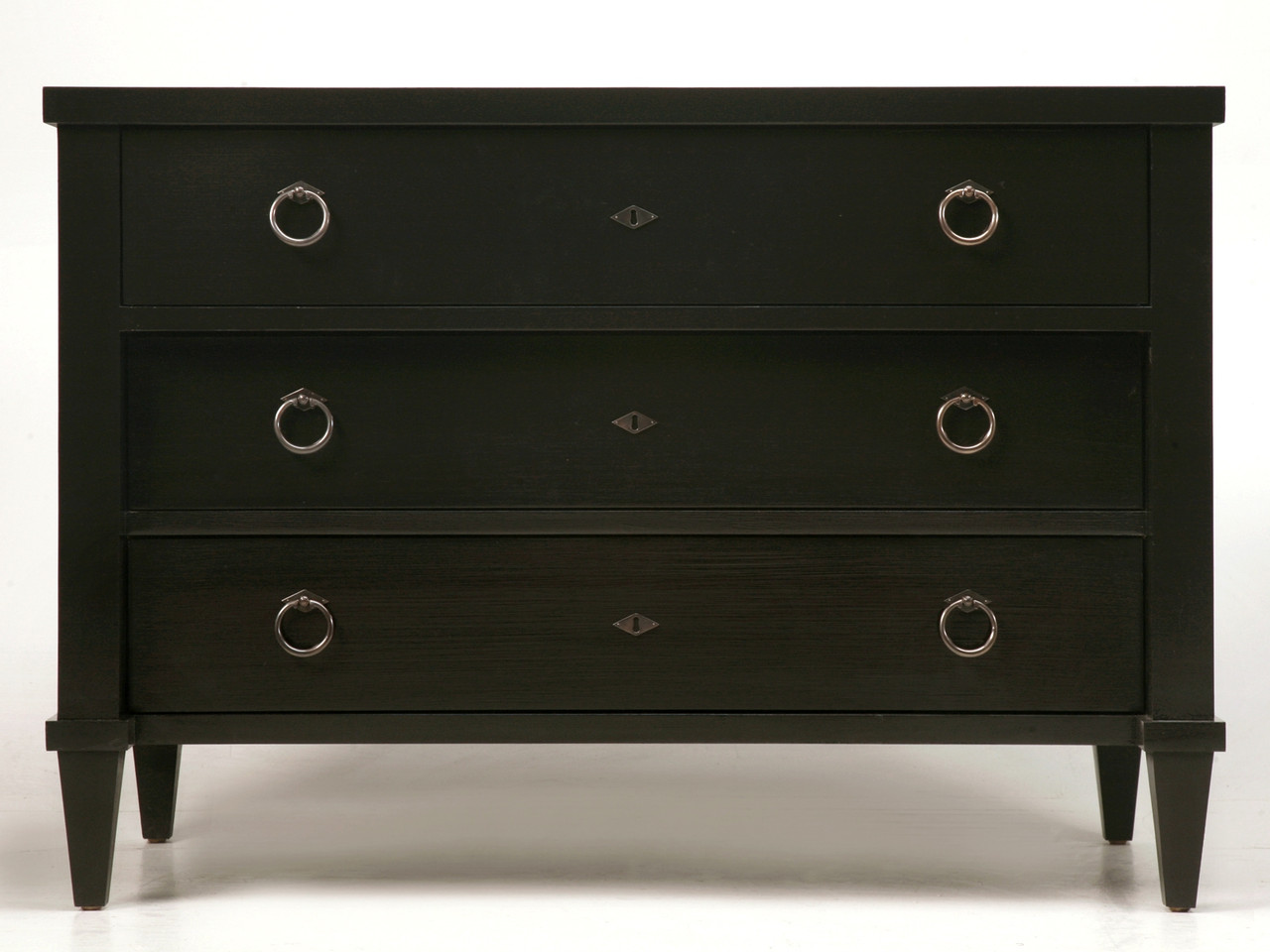 Custom Black Lacquer Chest w/ Gunmetal Hardware | Old Plank
