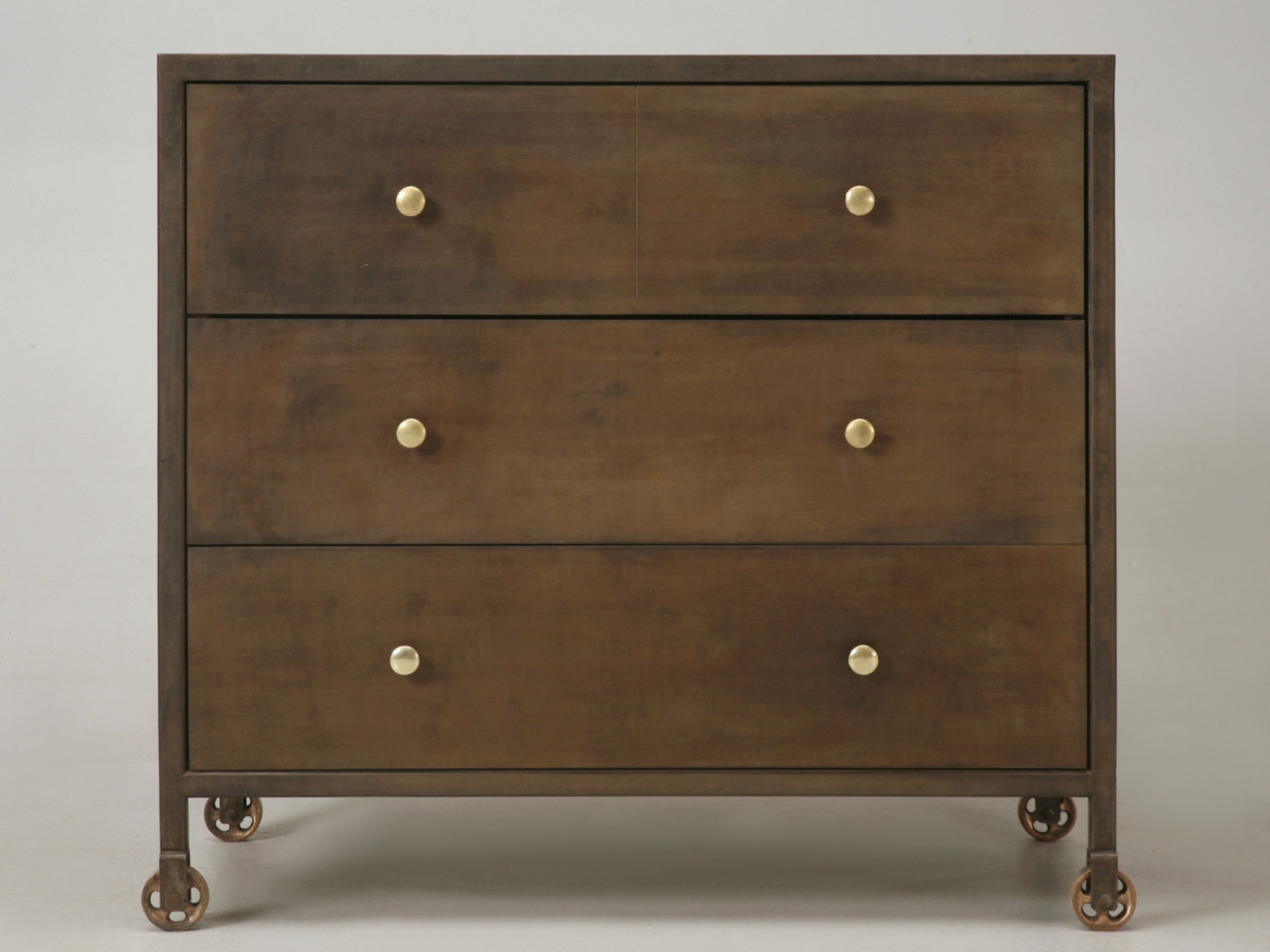 Custom Built Steel Commode with Marble Top | Old Plank