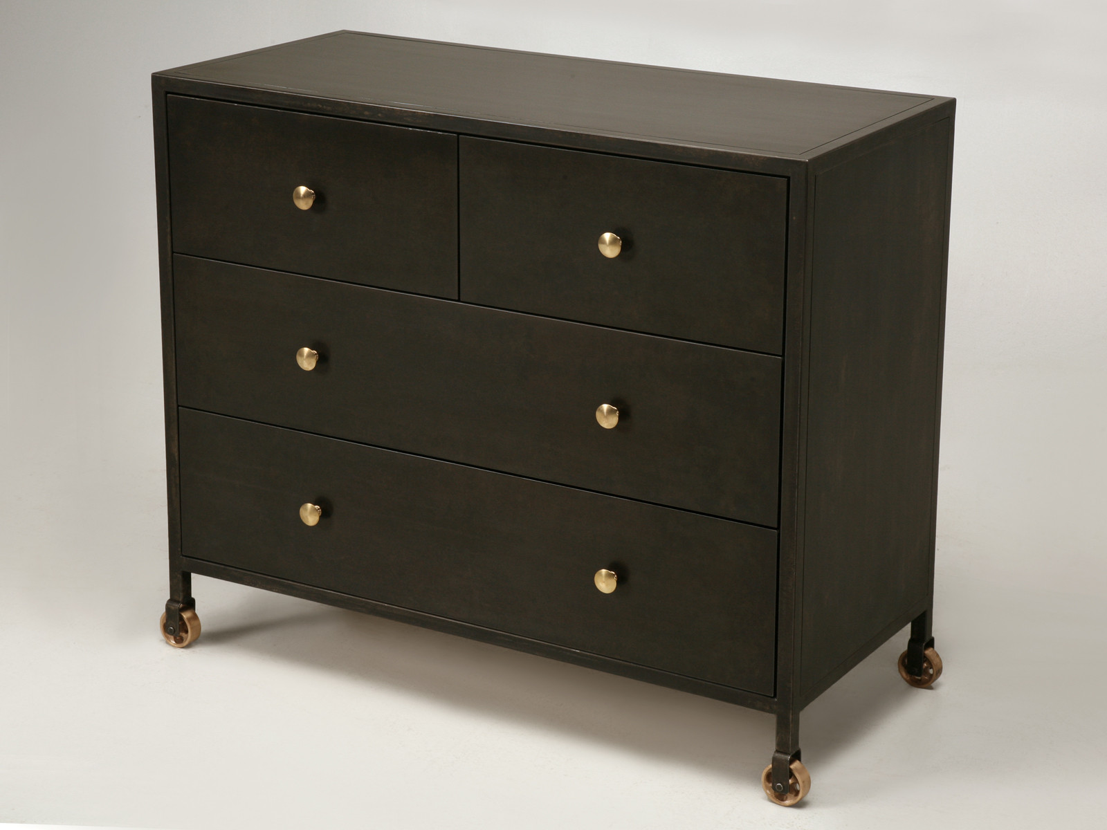 Custom Blackened Steel Industrial Commode | Old Plank