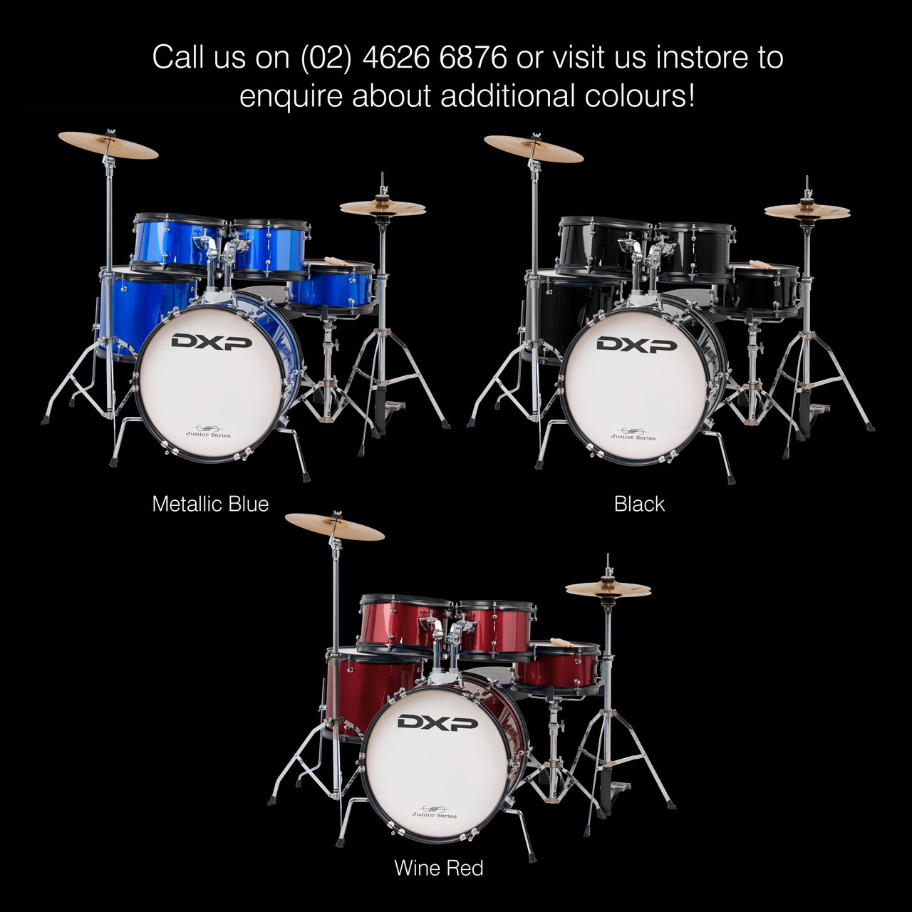 DXP Junior TXJ7 Series 5 Piece Kit Gold - Guitar WorLd - City Arcade