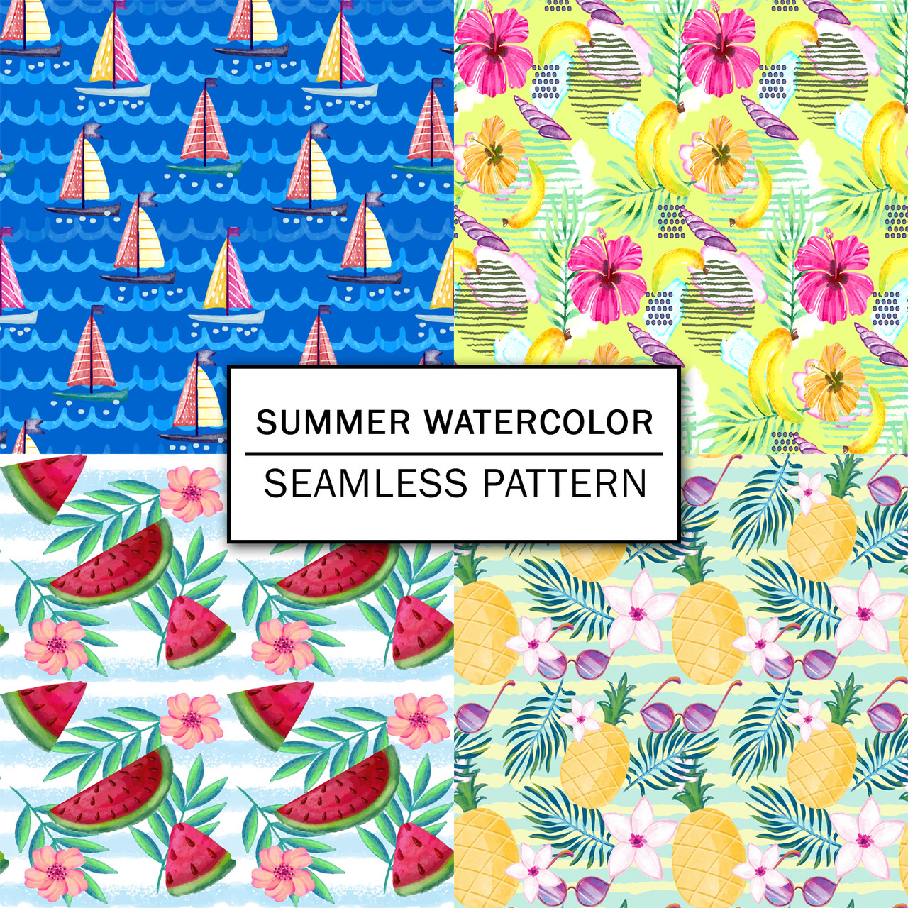 Pastele Sun Moon Stars Seamless Repeating Pattern Design Digital