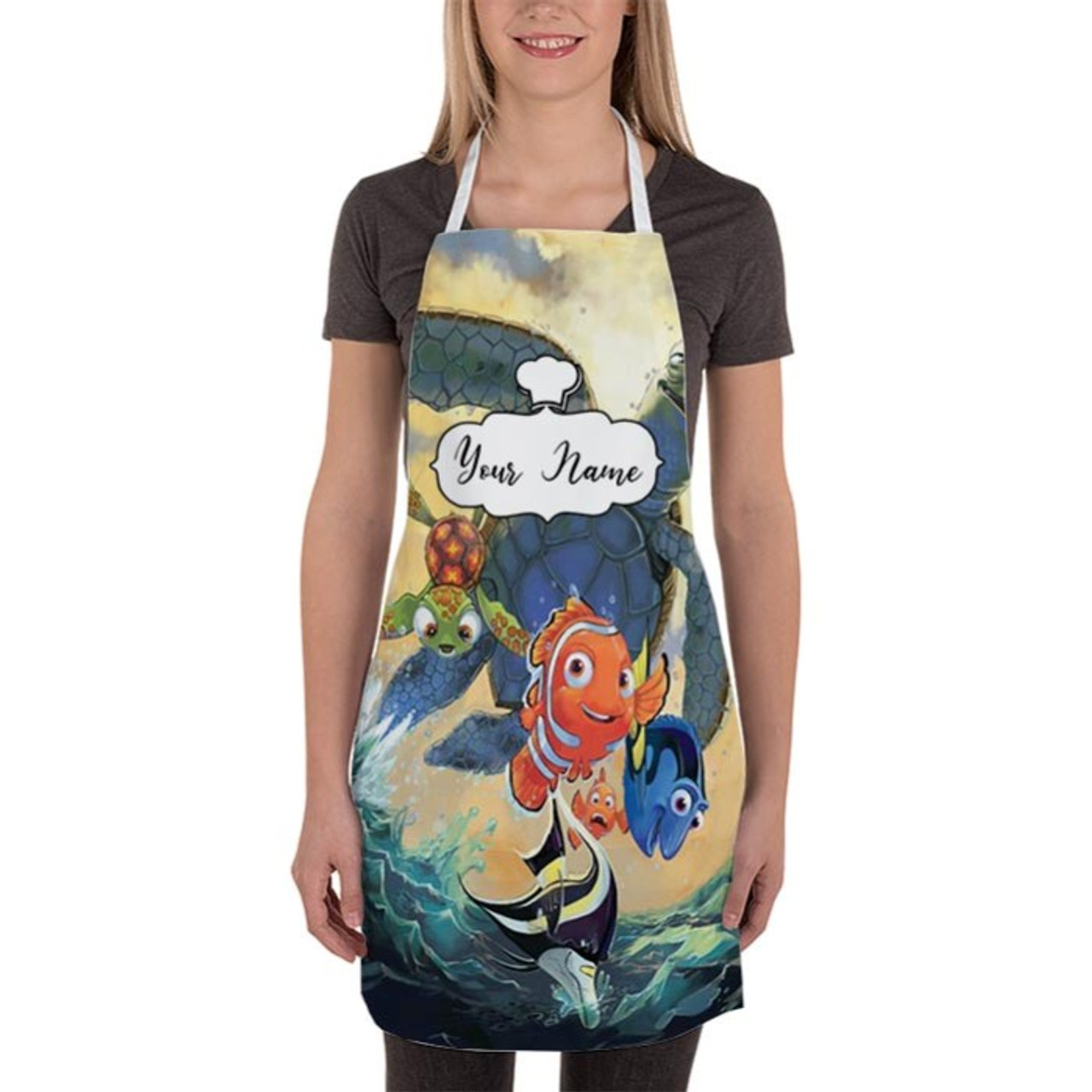 Pastele Best Disney Finding Nemo Custom Personalized Name Kitchen Apron