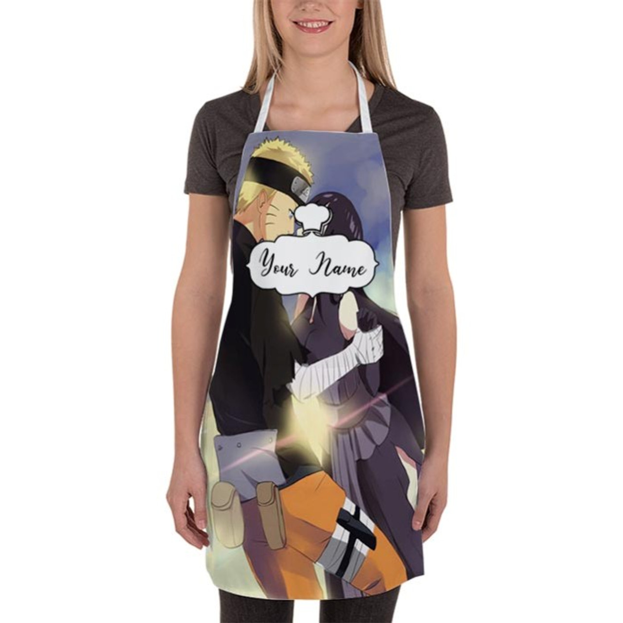 Pastele Best Naruto And Hinata Love Custom Personalized Name Kitchen Apron