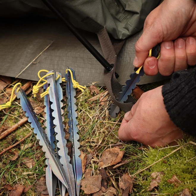 SilverAnt Titanium Y-Shape Tent Stakes - Long 6 Pack | UK | Ultralight ...