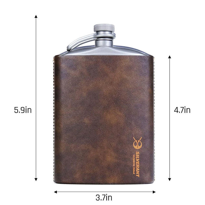SilverAnt Titanium Hip Flask & Funnel 220ml | UK | Ultralight Outdoor Gear