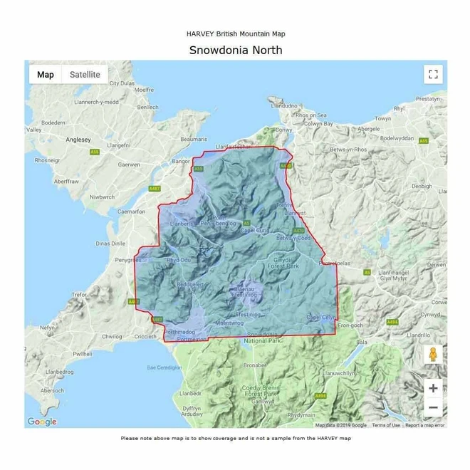 Harvey British Mountain Map - Snowdonia North | UK | Ultralight Outdoor ...