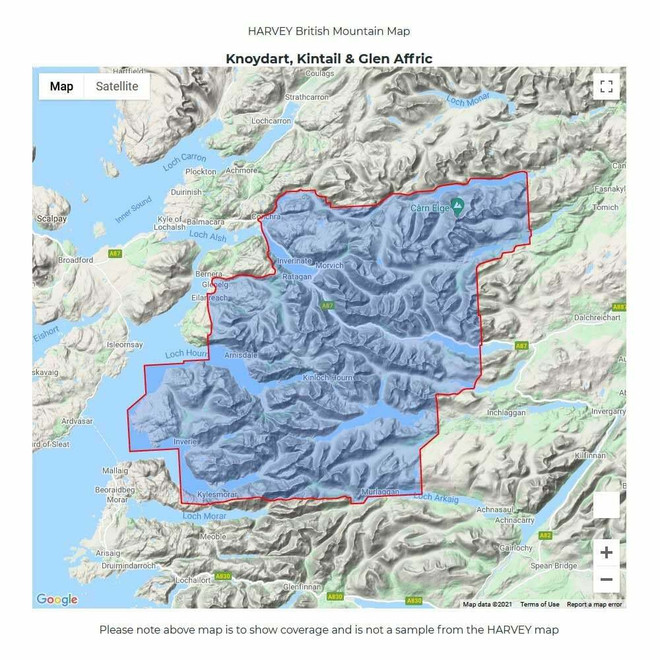 Harvey British Mountain Map - Knoydart | UK | Ultralight Outdoor gear