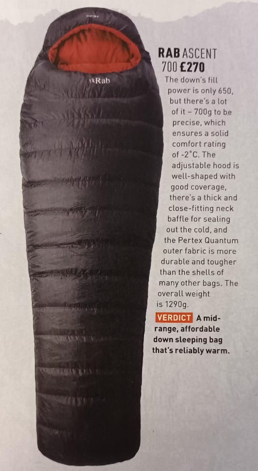 RAB ASCENT 700 - Ultralight Outdoor Gear