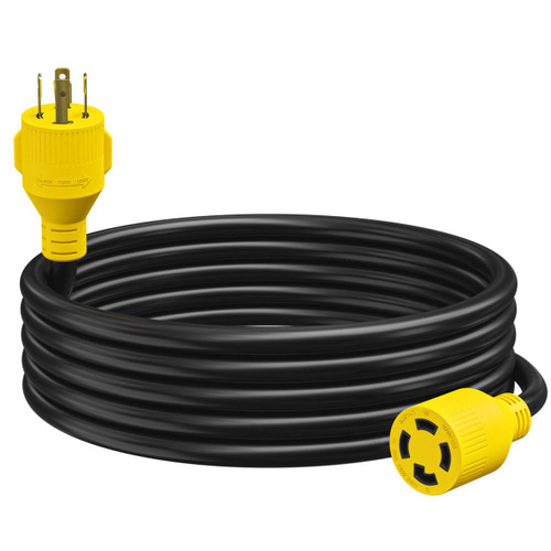 Gen RV 30 Amp Generator Cord 3 Prong 10 Gauge Heavy Duty L5 30 Male Generator Power Cord Up to 3750W Leisure RV Parts