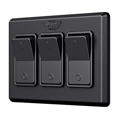 Leisure LED Modern Triple SPST On-Off Switch with Bezel, 12-Volt, for ...