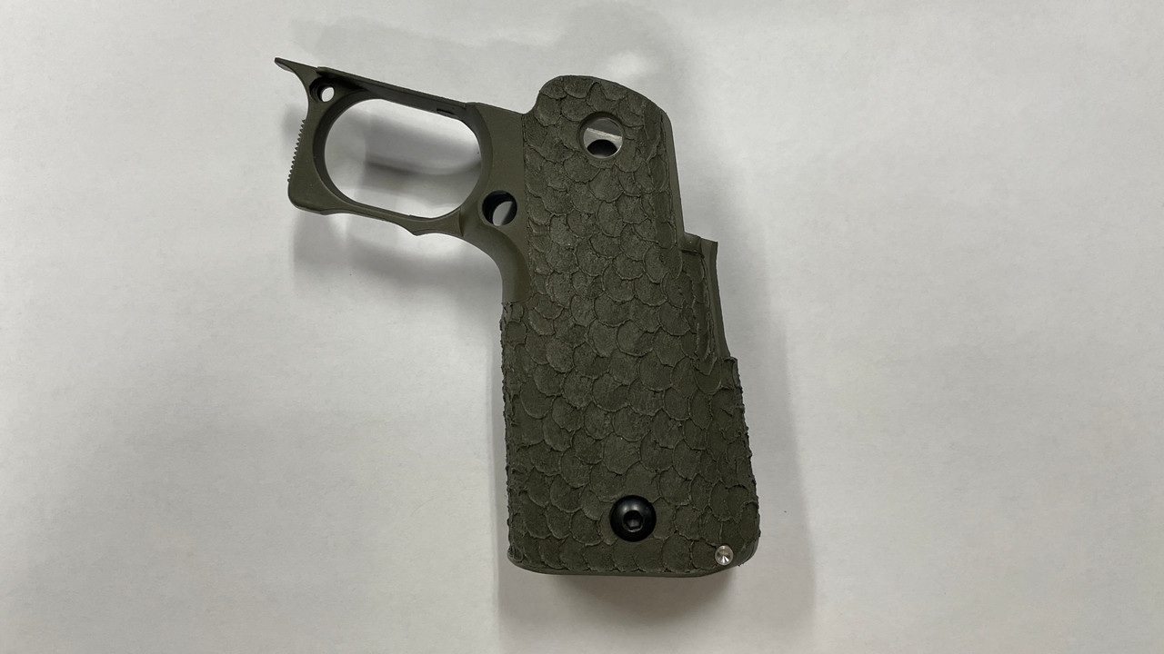 Ready to Ship STI Gen 1 C2 Dragon Scales Grip — OD Green Custom One-Off