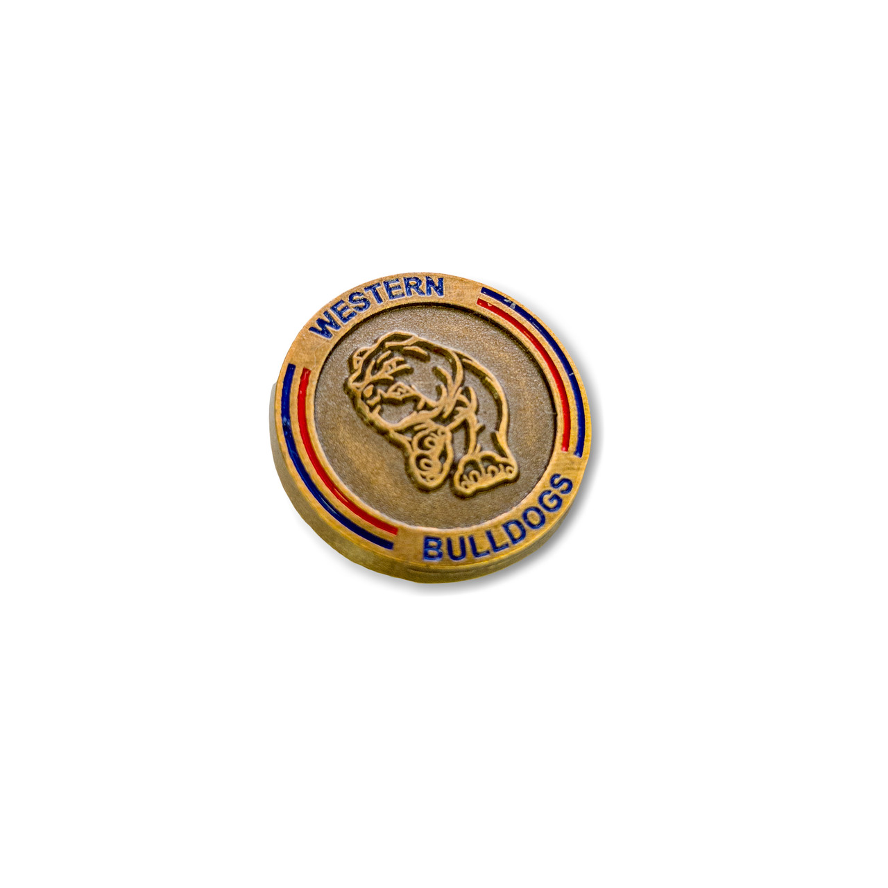 Western Bulldogs Round Logo Pin - Western Bulldogs Shop