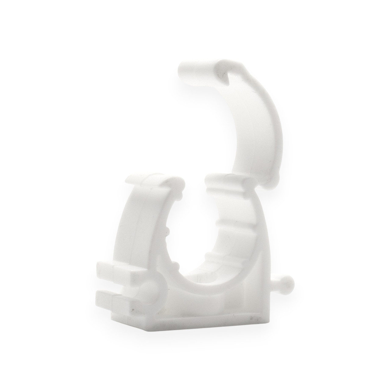 White Hinged Pipe clip for 25mm Pipe (50) - uHeat