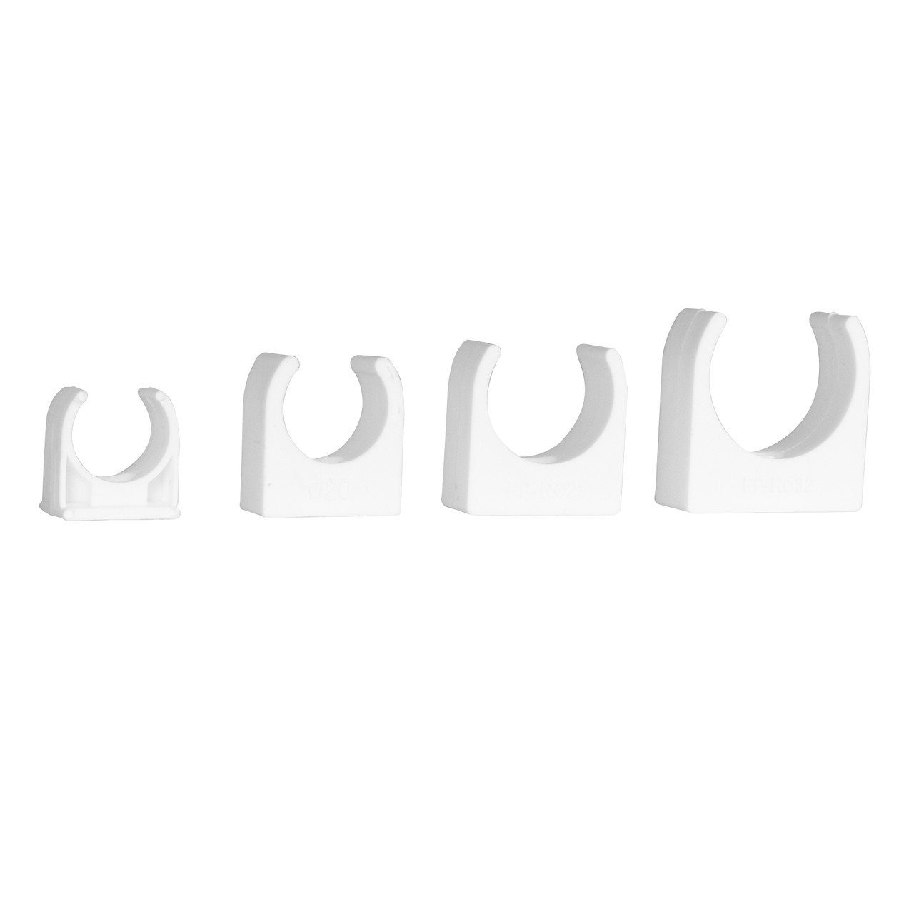 TekTools White Plastic Open Pipe Clips