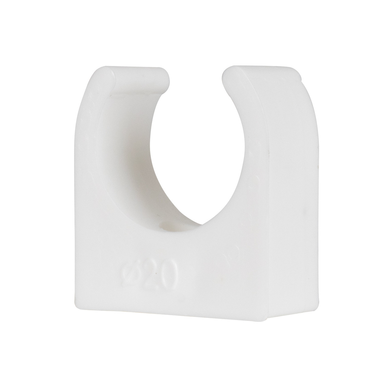 TekTools White Plastic Open Pipe Clips