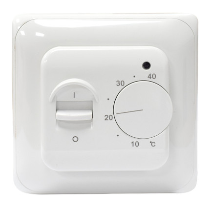 Manual Dial Thermostat with Air Sensor - White (16A) - uHeat