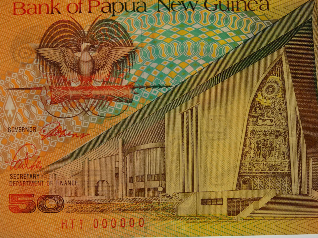 Papua New Guinea 1989 50 Kina SPECIMEN Banknote