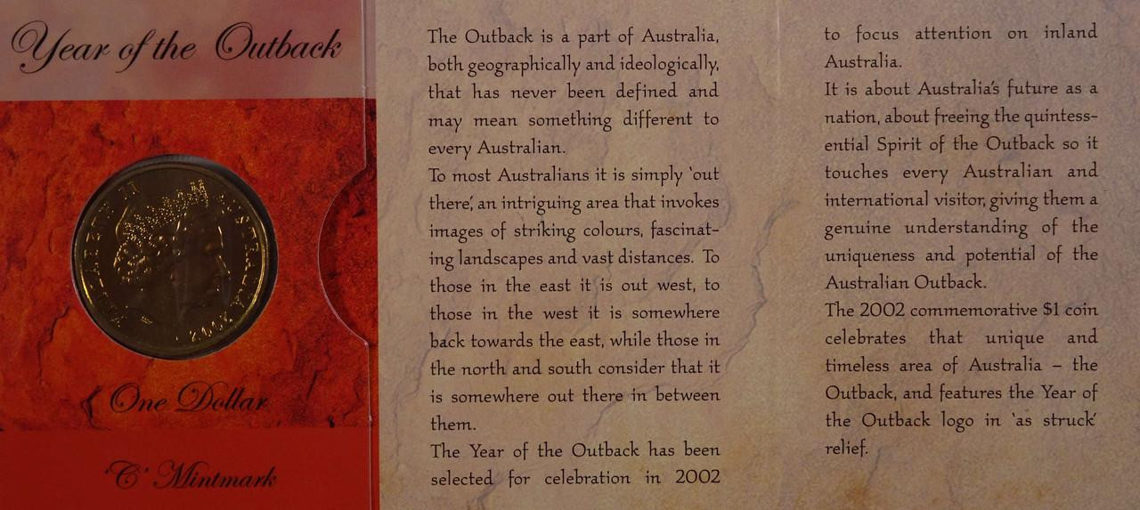 Year of the Outback 2002 One Dollar C Mint Mark Unc Coin