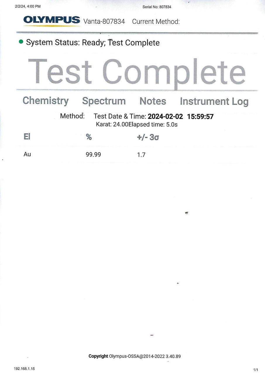 ABC Australian Bullion Company One Ounce 9999 Gold Cast Bar