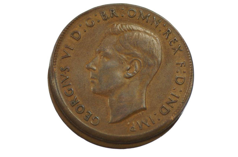 Australian 1948 Penny Error Mis-Strike in EF Condition