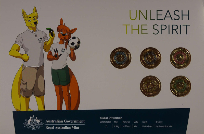 Olympic Team Australia 2020 Coloured Coin Collection