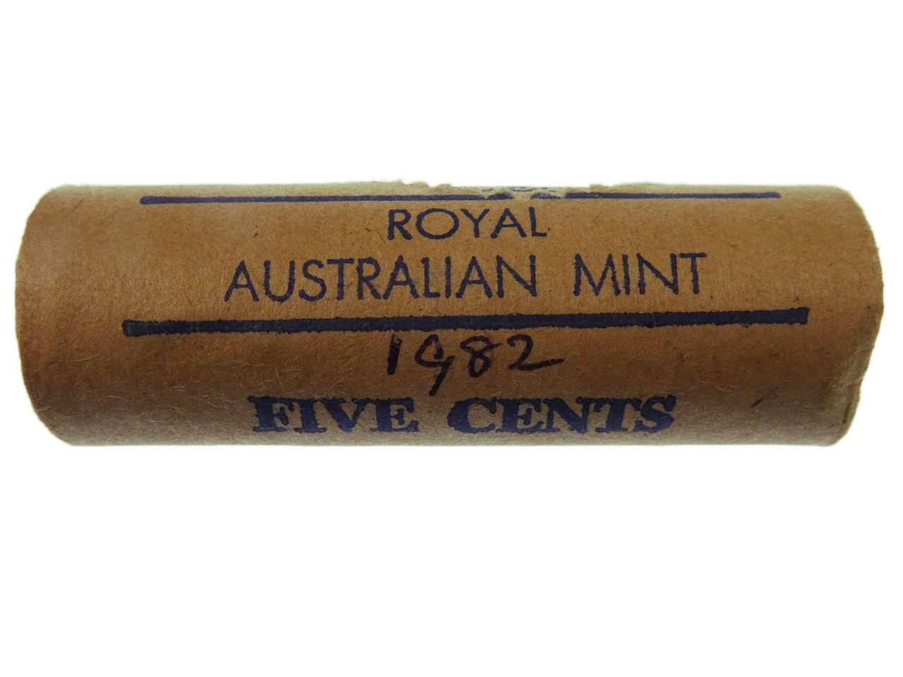 1982 Five Cent Royal Australian Mint Uncirculated Roll