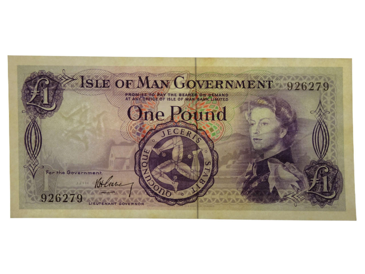 Isle of Man 1961 1 Pound Banknote in Uncirculated Condition