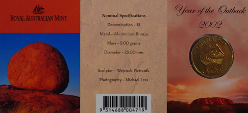 Year of the Outback 2002 One Dollar C Mint Mark Unc Coin
