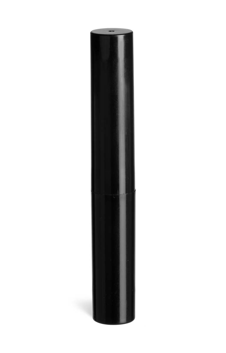 Black Slant-Tip Slimline Lip Balm Tube with Cap, .07 oz | Specialty Bottle