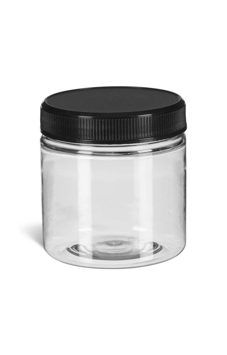 Wholesale and Bulk Clear Round Jars with Flat Lids | Specialty Bottle