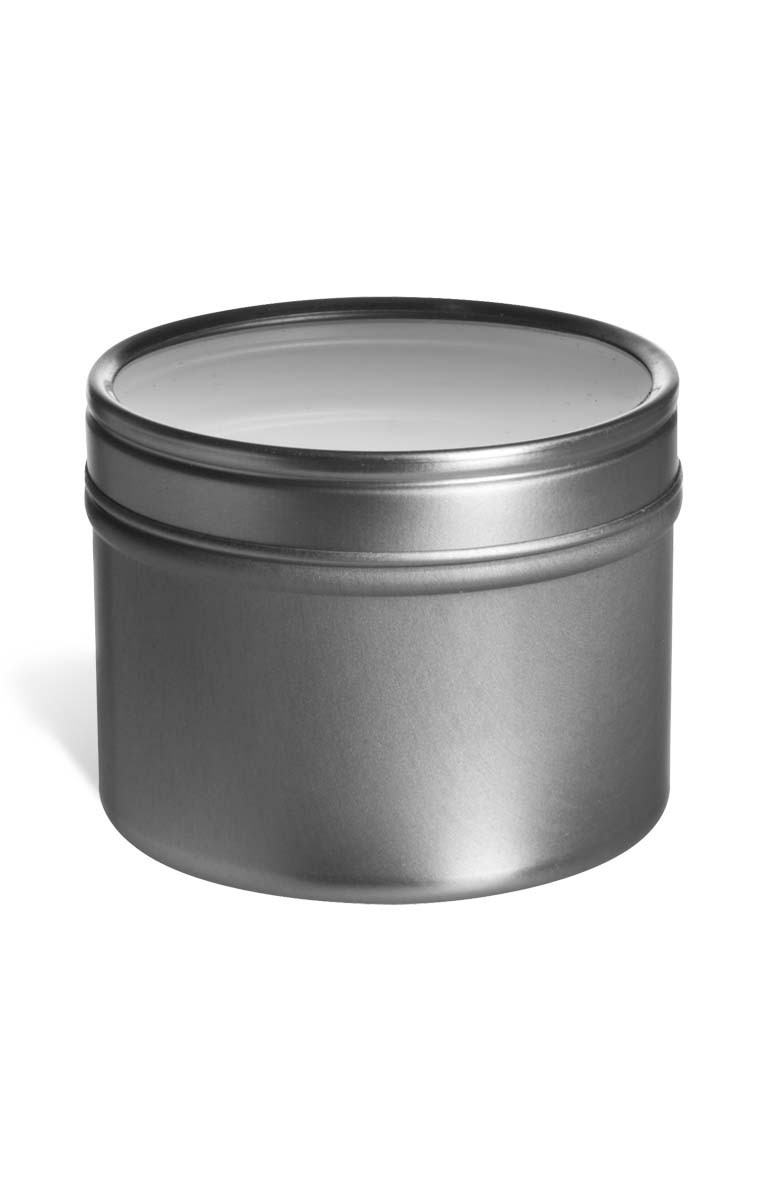 Tin Deep Container 8oz w/ Clear Top Cover
