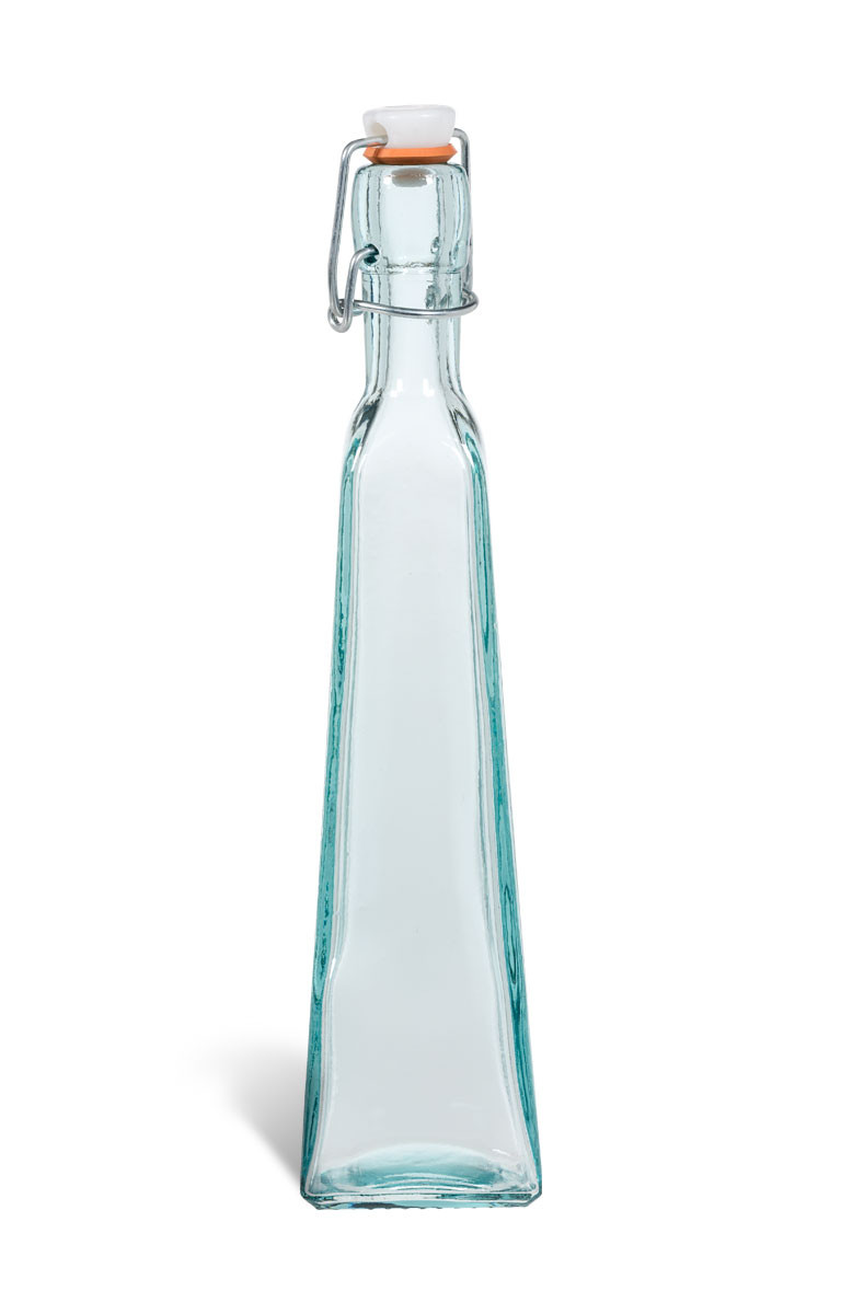 Pyramid Recycled Glass Bottle w/ Swing Top |Specialty Bottle