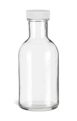 Round Stout Bottle with Black Cap, 8 oz | Specialty Bottle