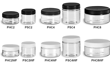 Clear Round Jars with Flat Lids | Specialty Bottle