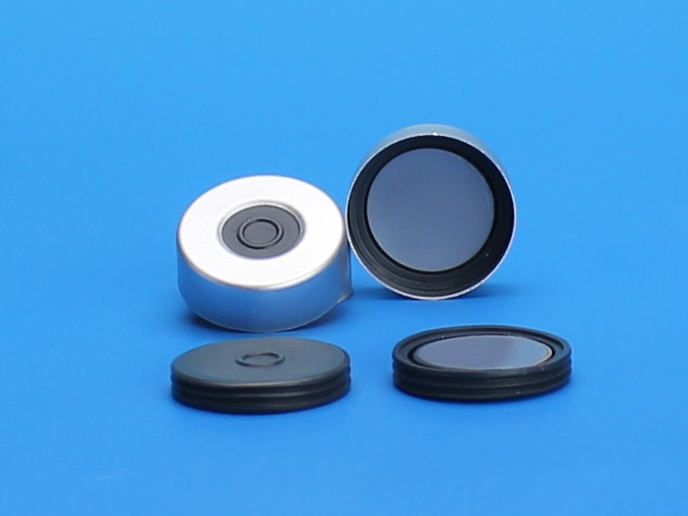 20mm Pharma-Fix Molded Gray PTFE/Black Butyl Lined Silver Seal - JG ...