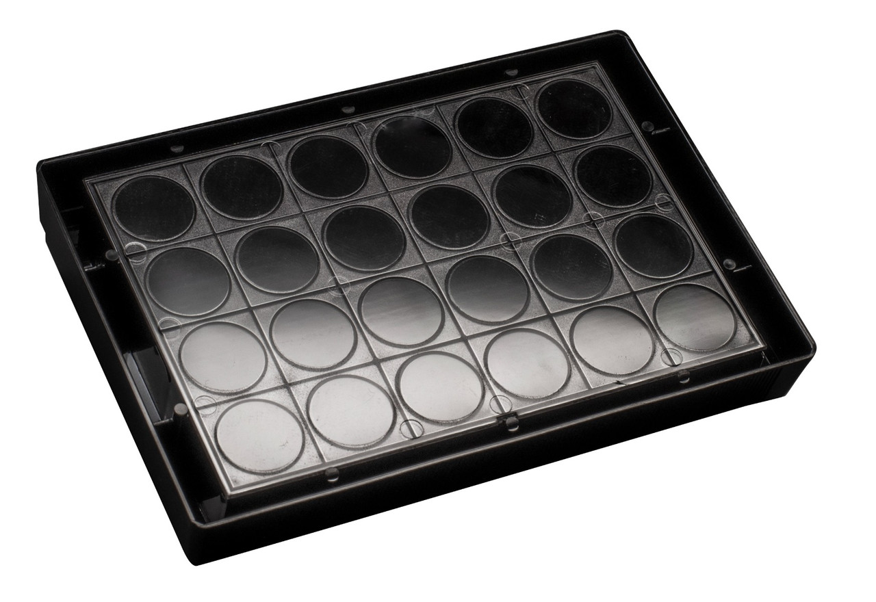 Krystal 24-well Black Body, Clear bottom 3.1mL Polystyrene microplate ...