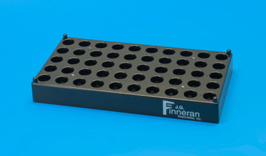 50 Position Black Polypropylene Stackable Rack for 12mm Vials and Tubes ...