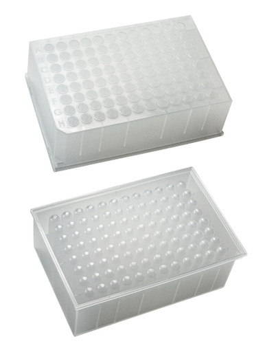 96 Deep 7mm Round Well, 1mL/well, Raised Rim Polypropylene Microplate ...