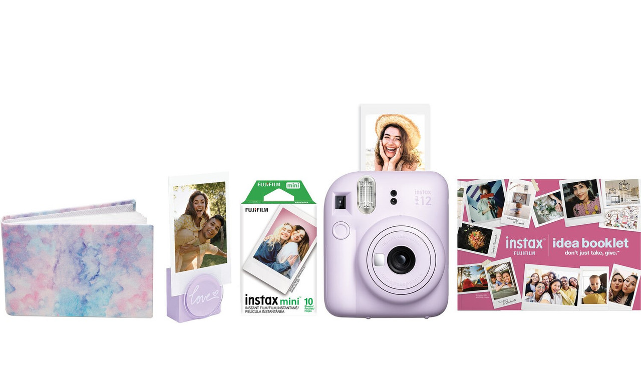 Instax Mini 12 Instant Film Camera - Holiday Bundle - Lilac Purple ...