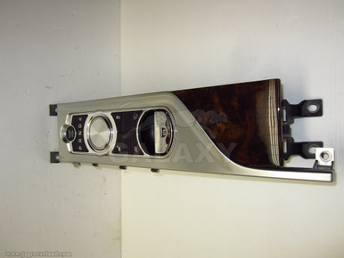 12 XF XFR Center Console Module w Dar Oak Trim Car Engine Start Stop ...