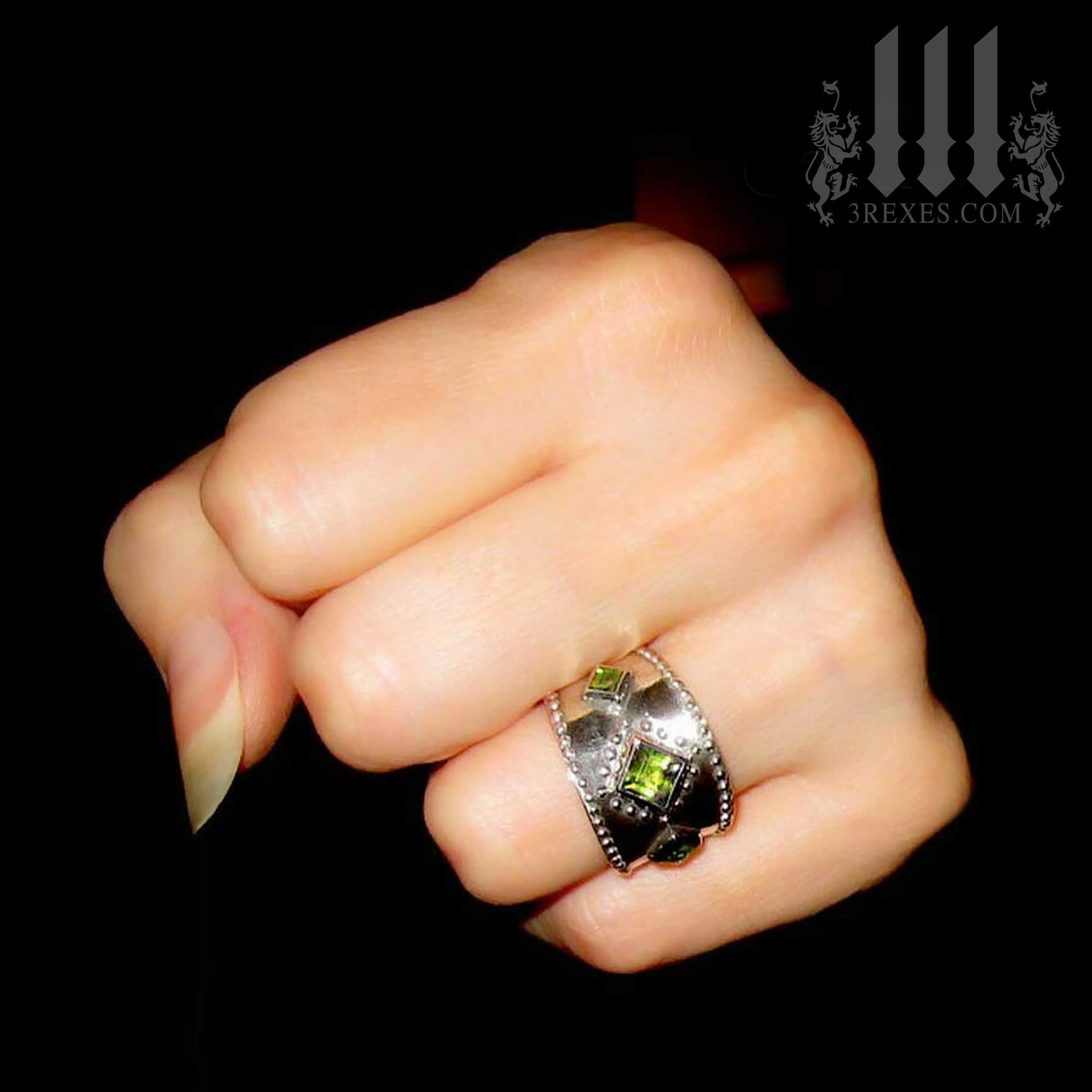 Brandy Wine Medieval Wedding Crown Gothic Engagement Ring