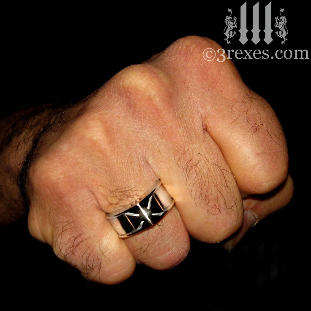 3 Kings Gothic Ring Sterling Silver Wedding Band