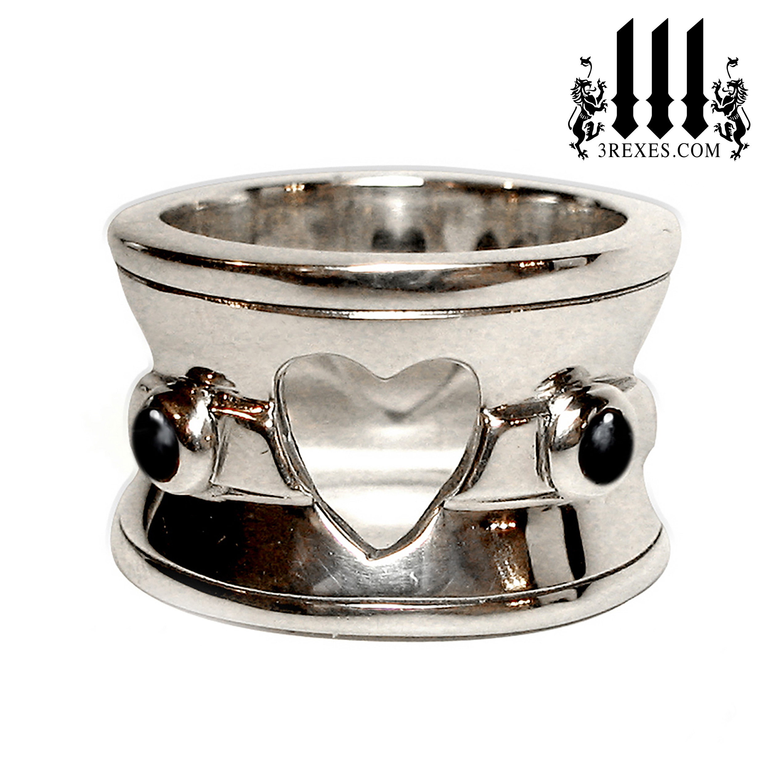Moorish Medieval Gothic Silver Ring - 3 Rexes Jewelry