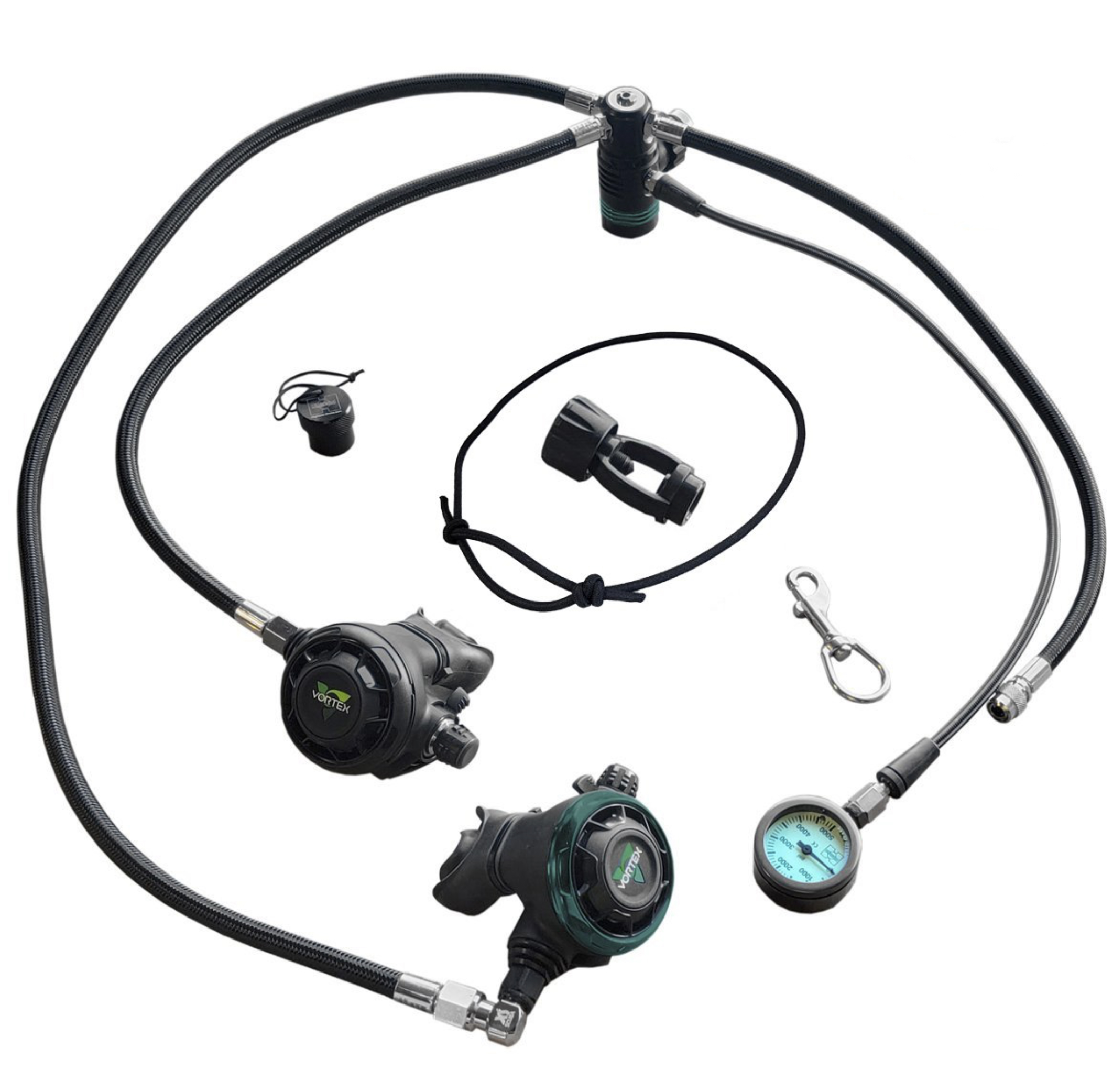 Highland Vortex Streamlined - Complete Scuba Diving Regulator Set RGH620