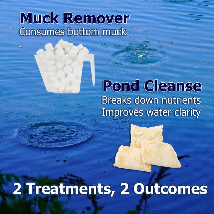 Natural Pond Cleaner Pack 1/2 acre Pond Treatment