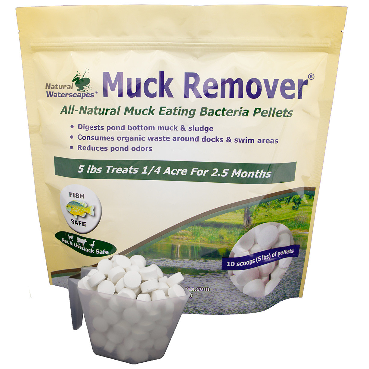 Muck Remover Pellets for Pond Muck Removal - keep muck away