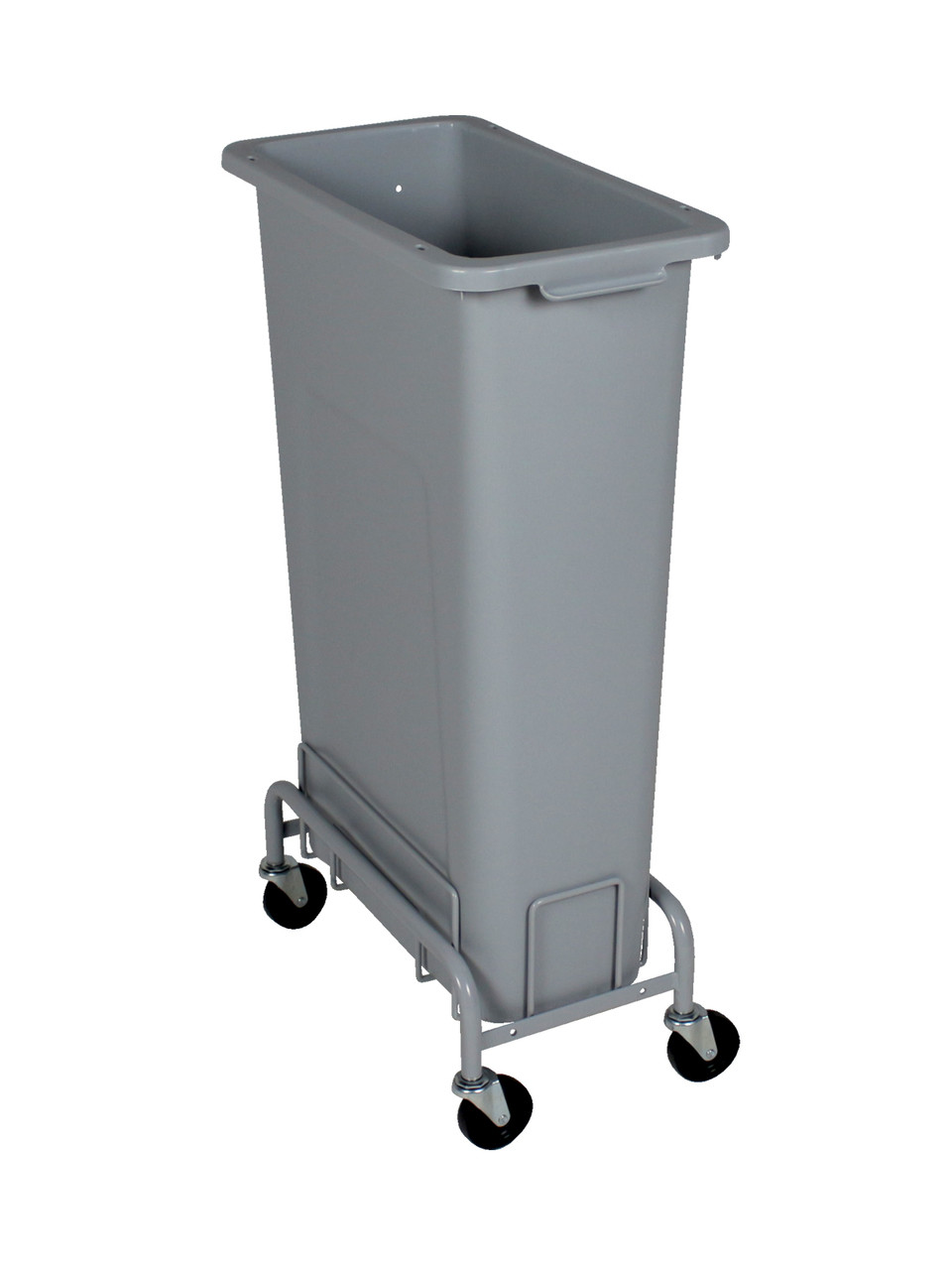 23 Gal. Plastic Skinny Trash Can with Wheels