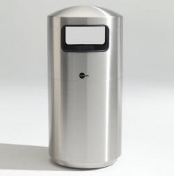 39 Gal. Cleanline Stainless Steel Side Load Trash Can 39SL