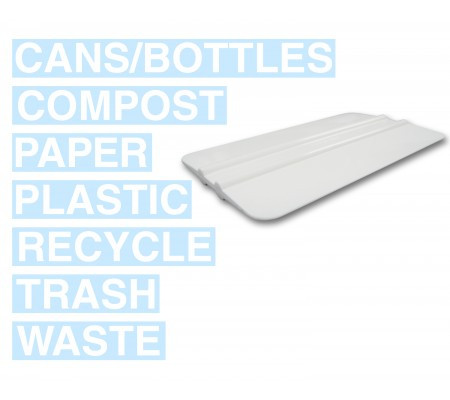 Complete Decal Kit White Letter for Recycle Bins RC-MTR DECAL WHT