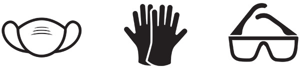 PPE Waste Stream Decal 45-PPE (Black, White, or Silver)